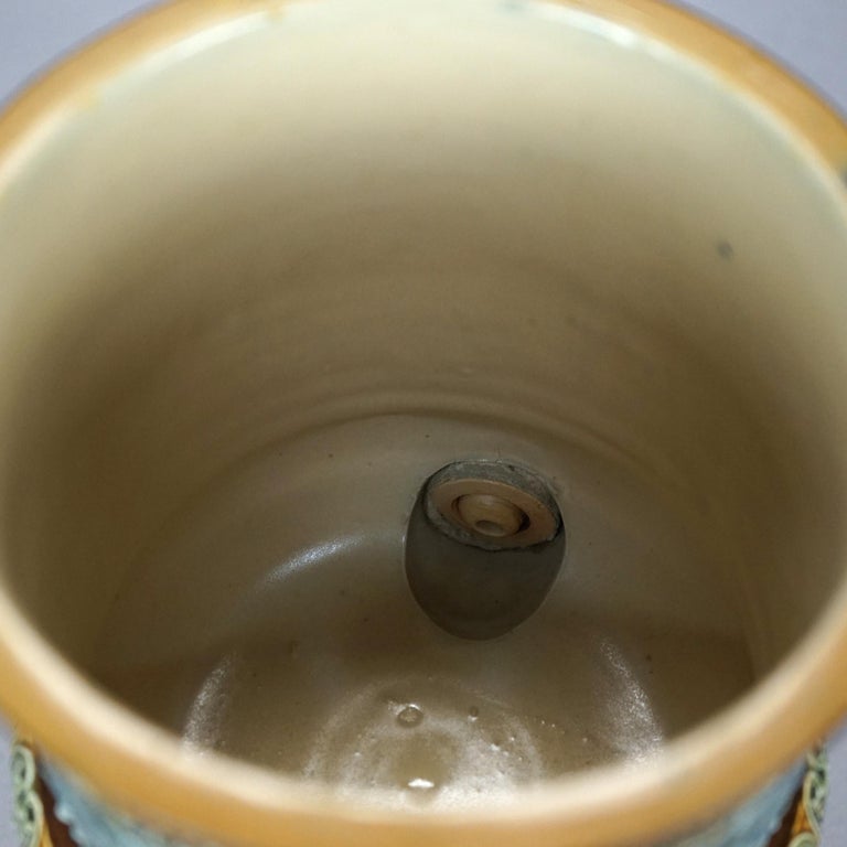 Antique English Royal Doulton Pottery Tea Dispenser, circa 1890 For ...
