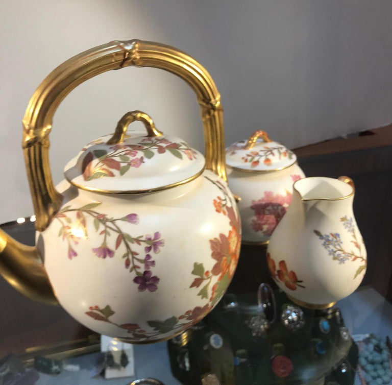 Antique English Royal Worcester Tea Set Year Mark, 1889 at 1stDibs ...