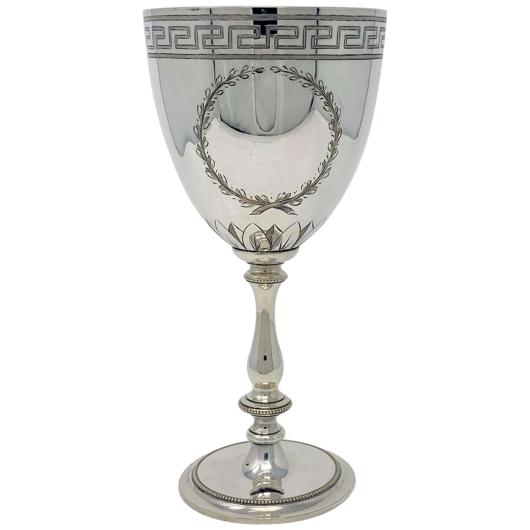 Antique English Sheffield Silver Goblet, circa 1890 at 1stDibs