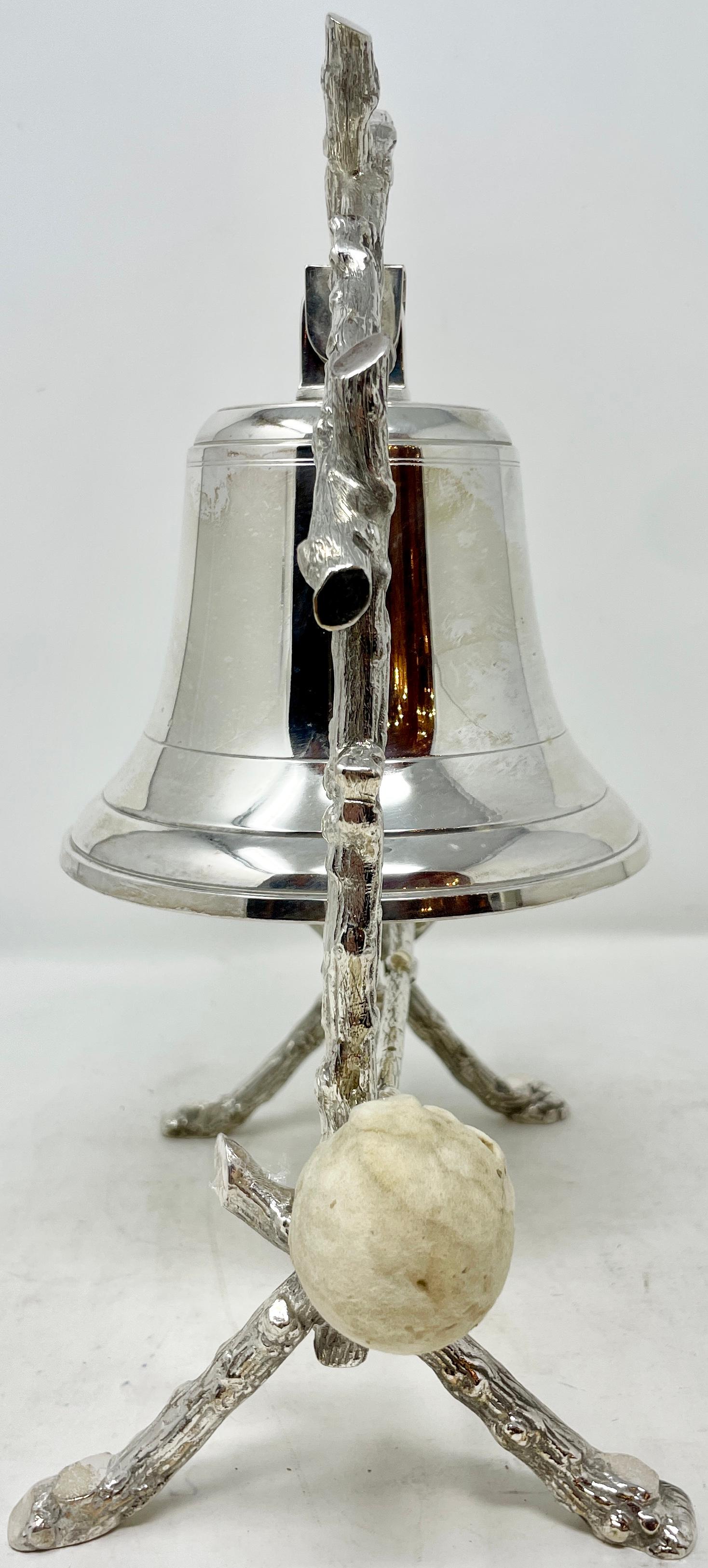 Antique English Sheffield Silver-Plated Dinner Bell with Striker Circa ...