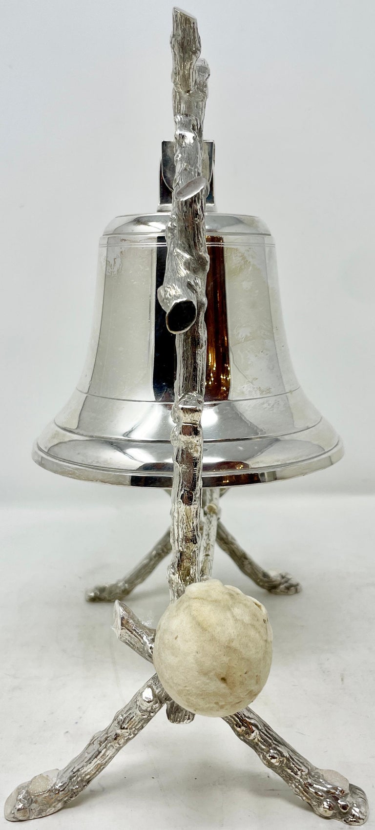Antique English Sheffield Silver-Plated Dinner Bell with Striker Circa ...