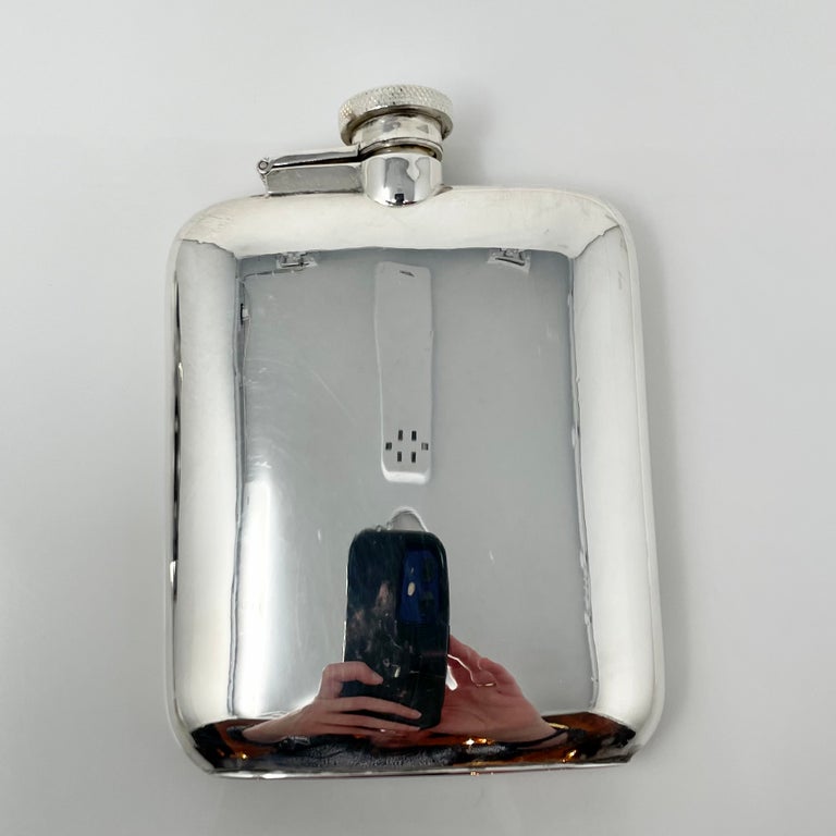 Antique English Sheffield Silver-Plated Hallmarked Hip Flask, Circa ...