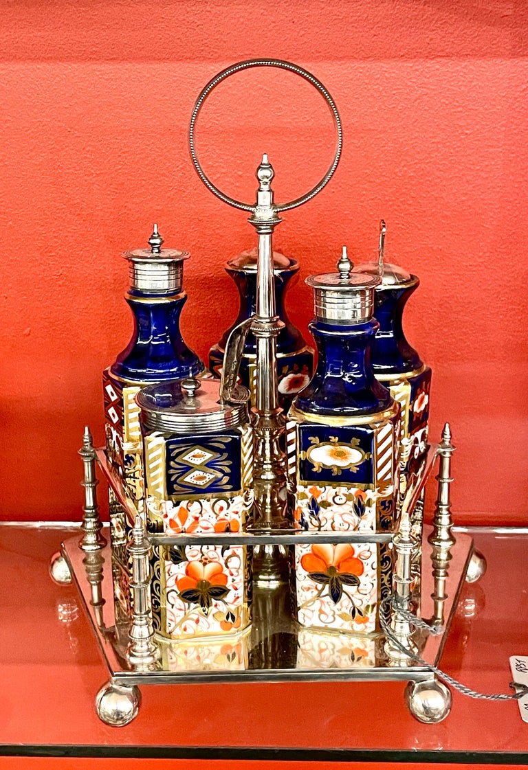 Antique English Sheffield Silverplate and Davenport Imari China 5 ...