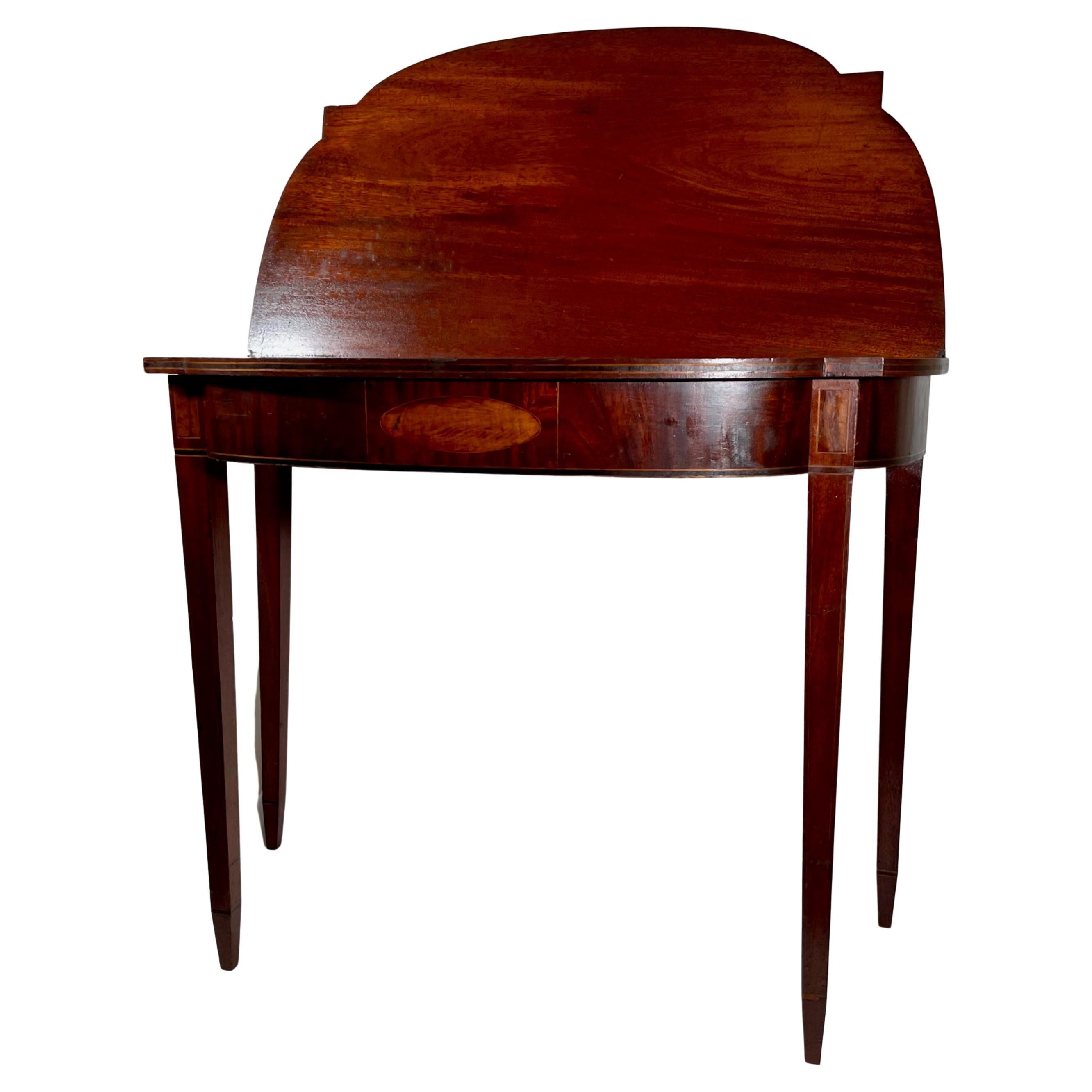 Pair of Sheraton Revival Satinwood Console Tables For Sale at 1stDibs
