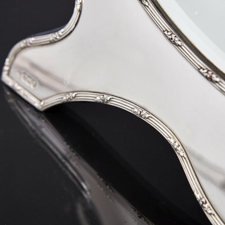 Antique English Silver Dressing Table Mirror Made in 1910 For Sale at ...