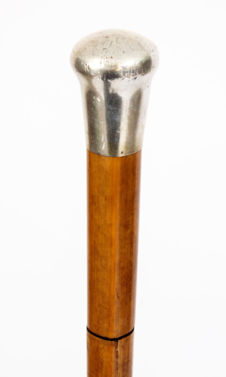 Antique English Silver and Malacca Sword / Walking Stick Cane 19th ...