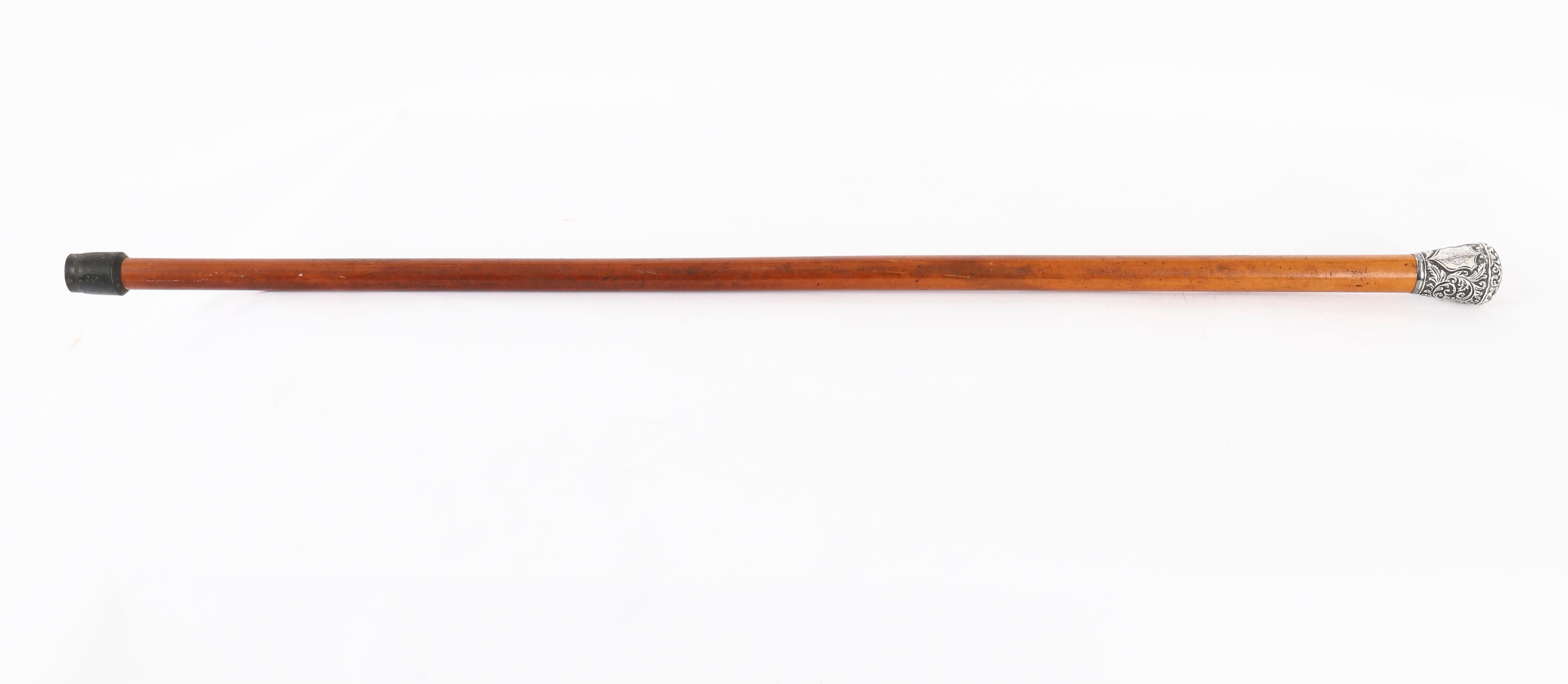 Antique English Silver Topped Walking Stick Cane 99cm / 39 inches For ...
