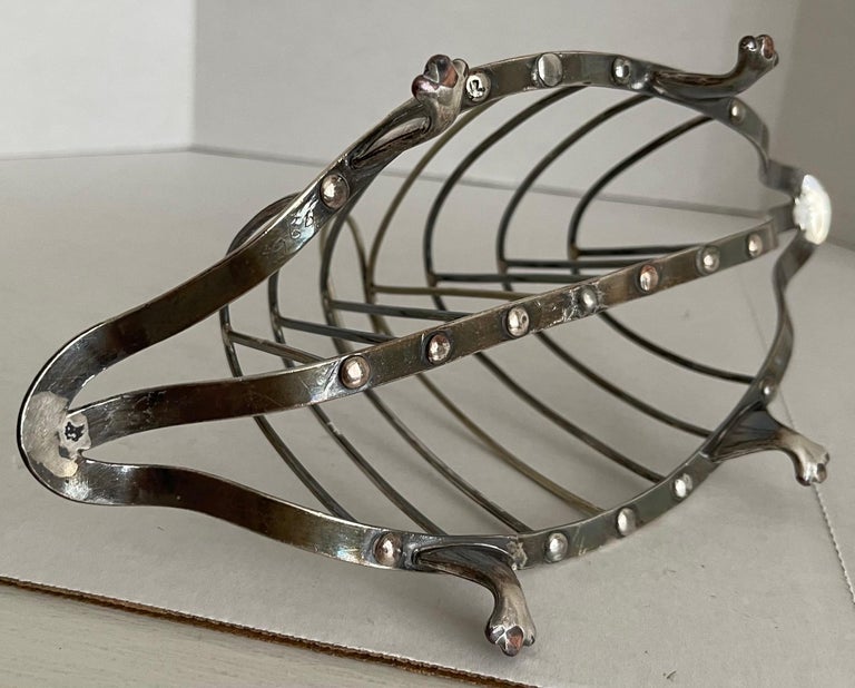 Antique English Silverplated Toast Rack For Sale at 1stDibs