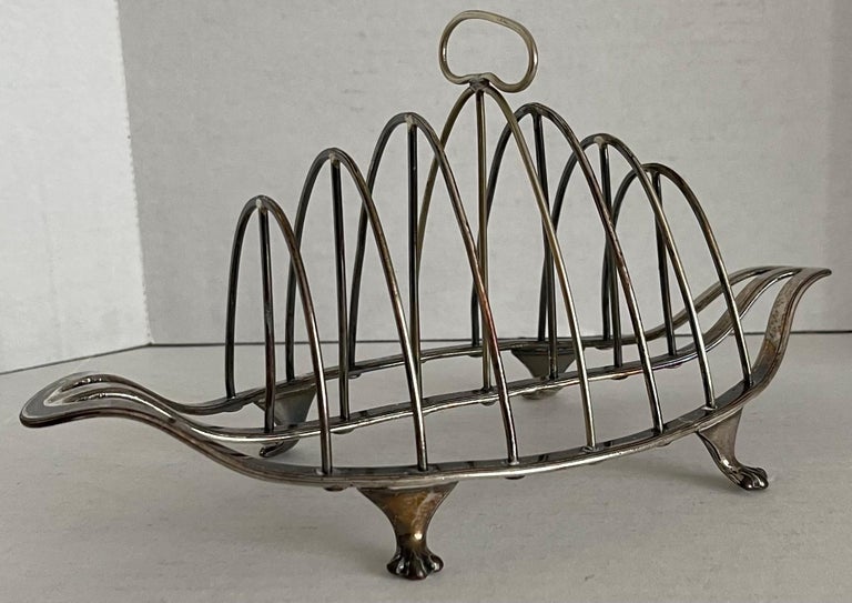 Antique English Silverplated Toast Rack For Sale at 1stDibs