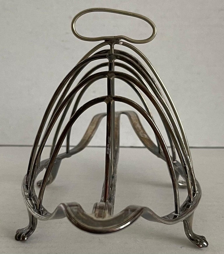 Antique English Silverplated Toast Rack For Sale at 1stDibs