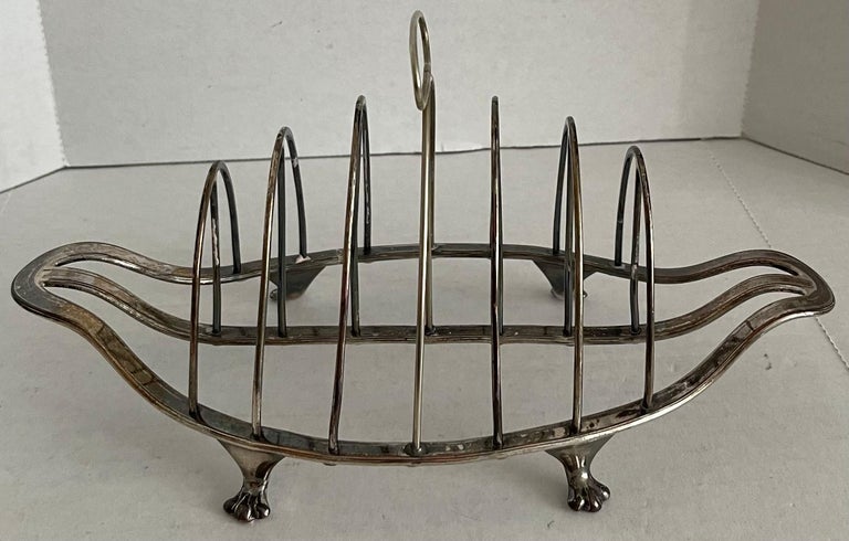 Antique English Silverplated Toast Rack For Sale at 1stDibs