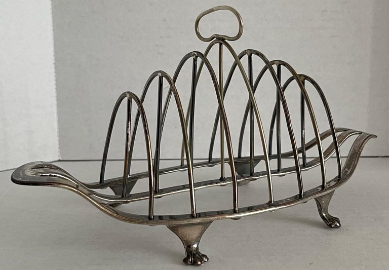 Antique English Silverplated Toast Rack For Sale at 1stDibs