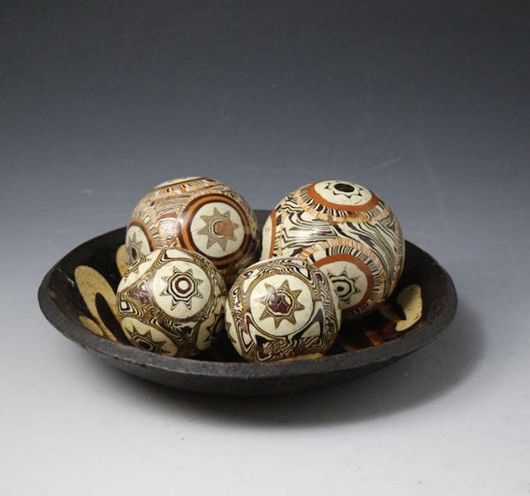 Antique English Slipware Circular Dish, Late 18th Century For Sale at ...