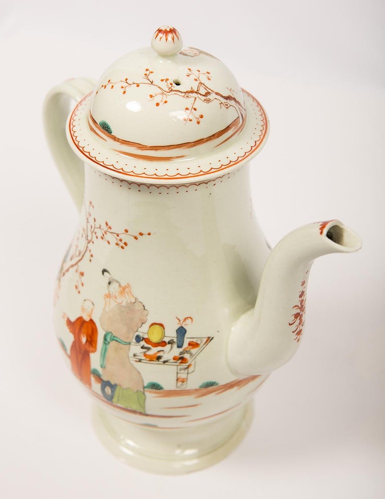 Antique English Soft Paste Porcelain Liverpool Coffee Pot, 18th Century ...