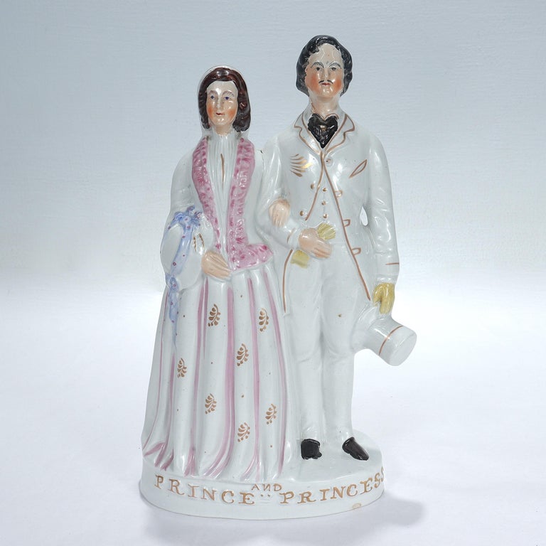 Antique English Staffordshire Pottery Figurine of "The Prince and ...