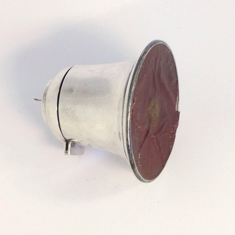 Antique English Sterling Silver Birmingham Bell Shaped Inkwell at 1stDibs