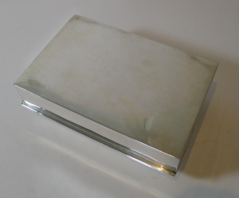 Antique English Sterling Silver Bridge / Playing Card Box, 1904 at 1stDibs