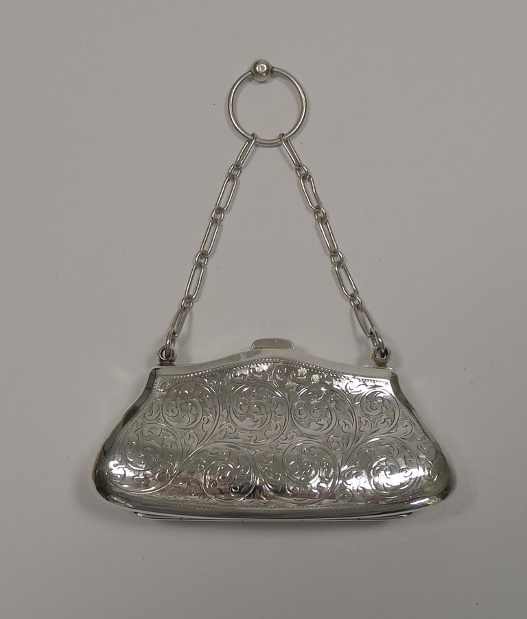 Antique English Sterling Silver Coin Purse, 1913 at 1stDibs
