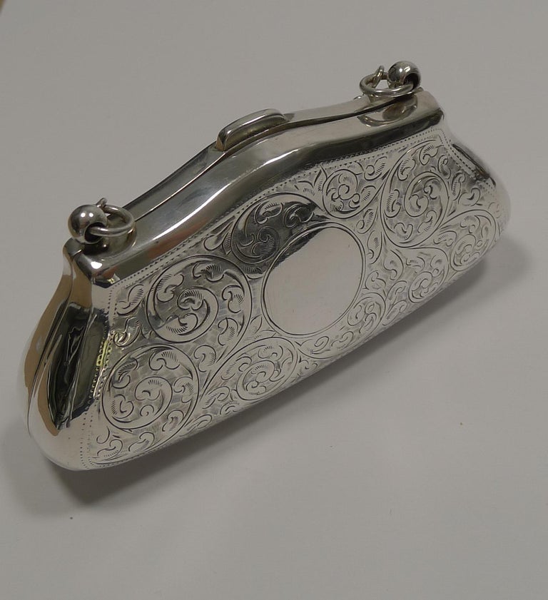 Antique English Sterling Silver Coin Purse, 1913 at 1stDibs
