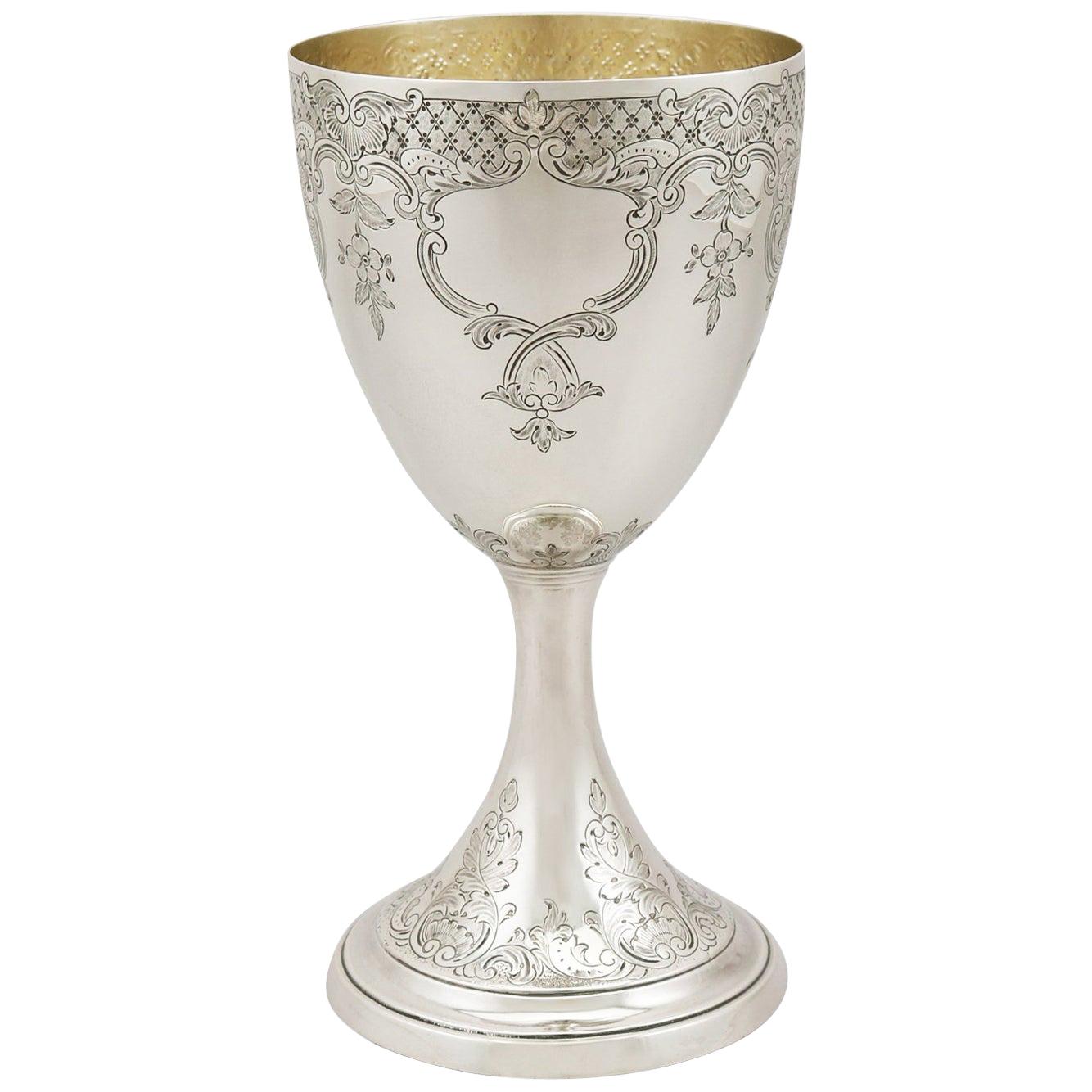 20th Century Modern Sterling Silver Set Six Wine Goblets Birmingham ...