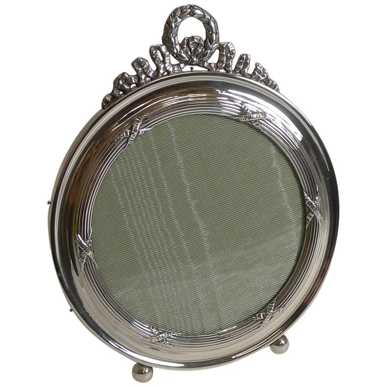 Antique English Sterling Silver Photograph Frame, 1909 at 1stDibs