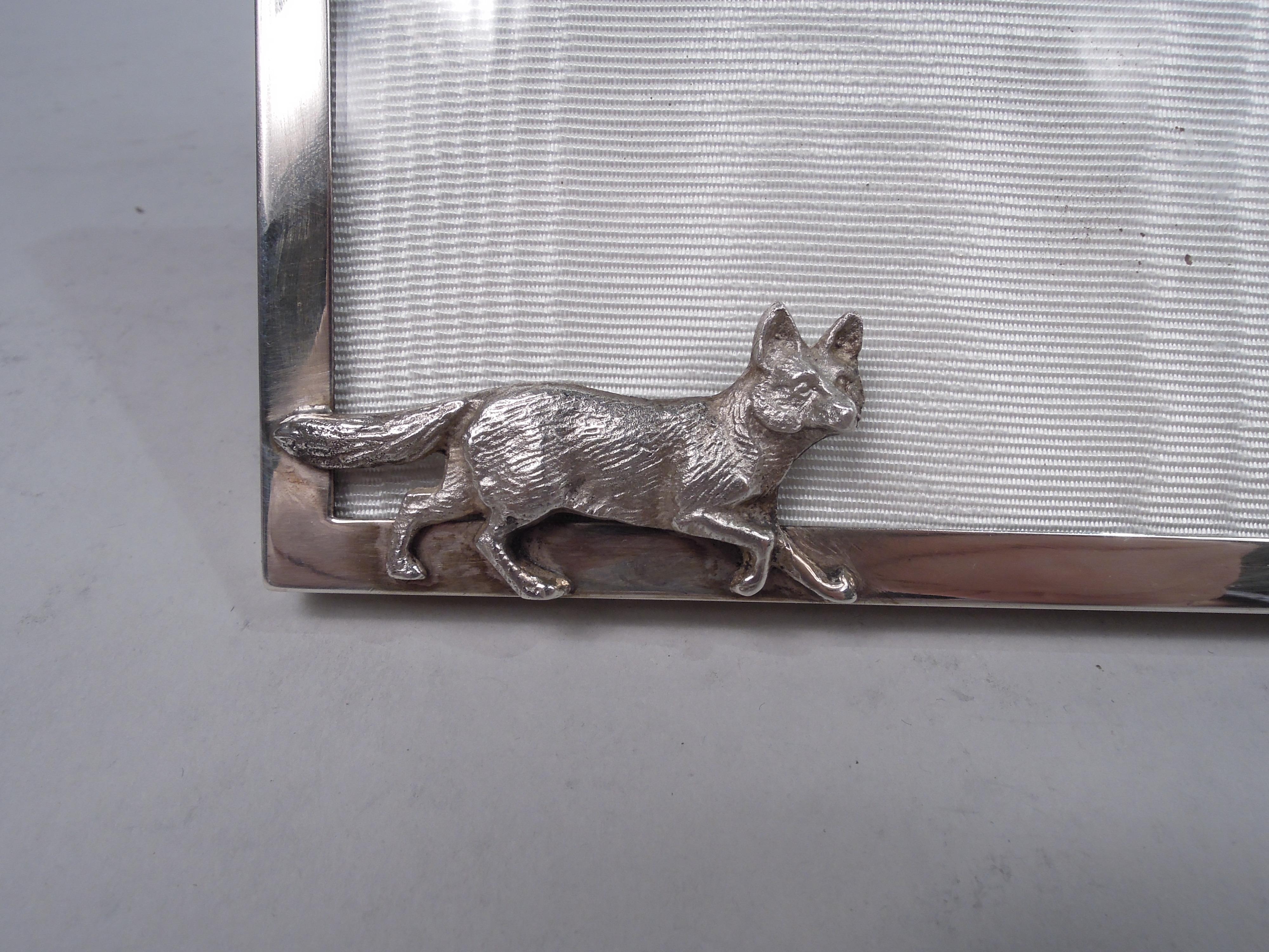 Antique English Sterling Silver Picture Fox Frame, 1919 For Sale at 1stDibs