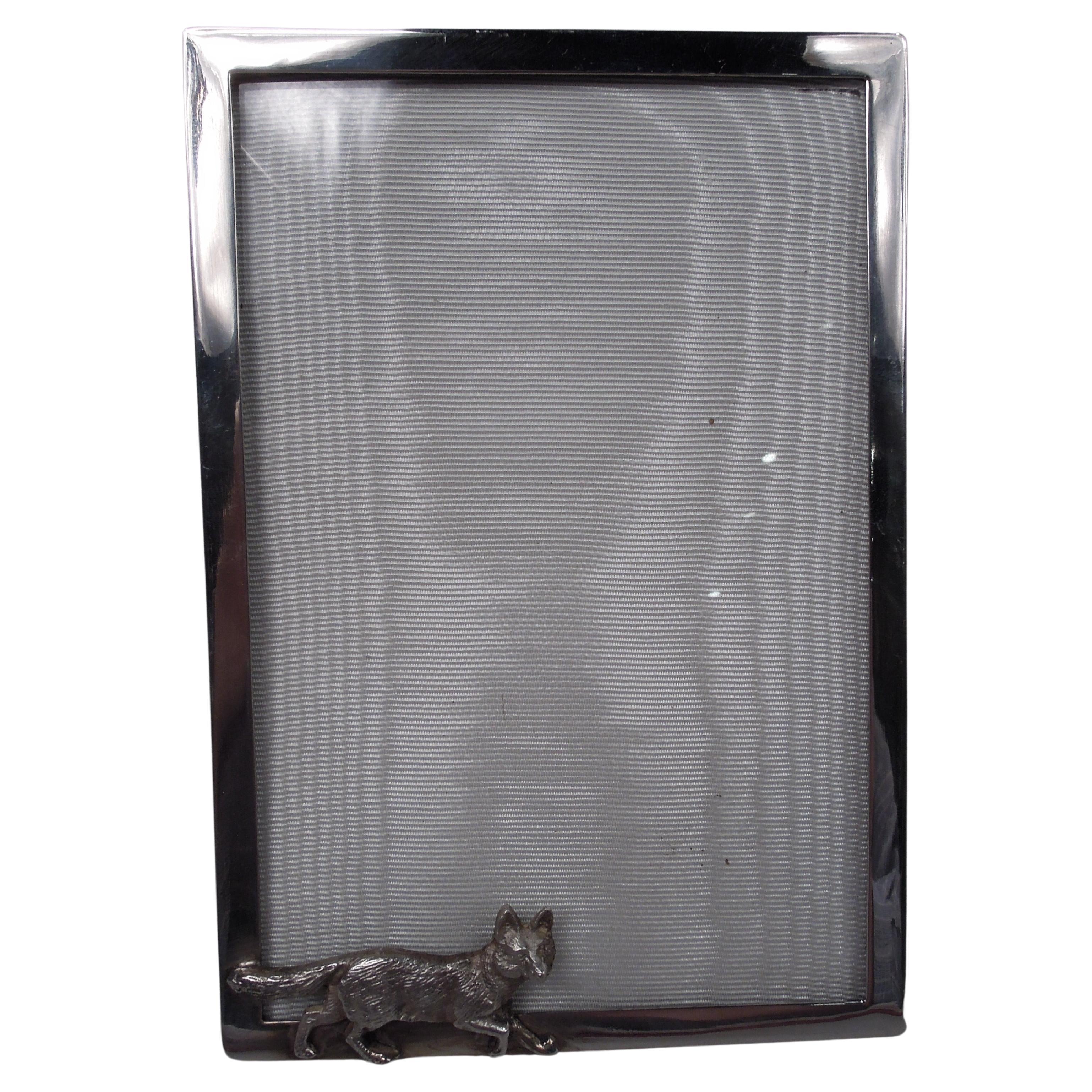 Antique English Sterling Silver Picture Fox Frame, 1919 For Sale at 1stDibs