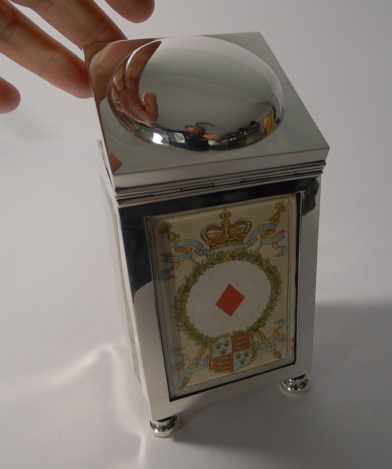 Antique English Sterling Silver Playing Card Box, Chester, 1901 For ...