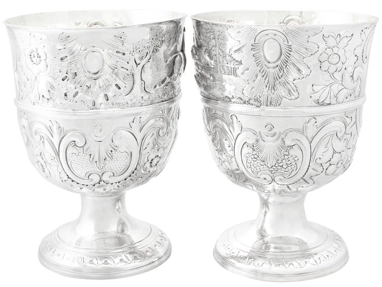 Antique English Sterling Silver Presentation Cups For Sale at 1stDibs