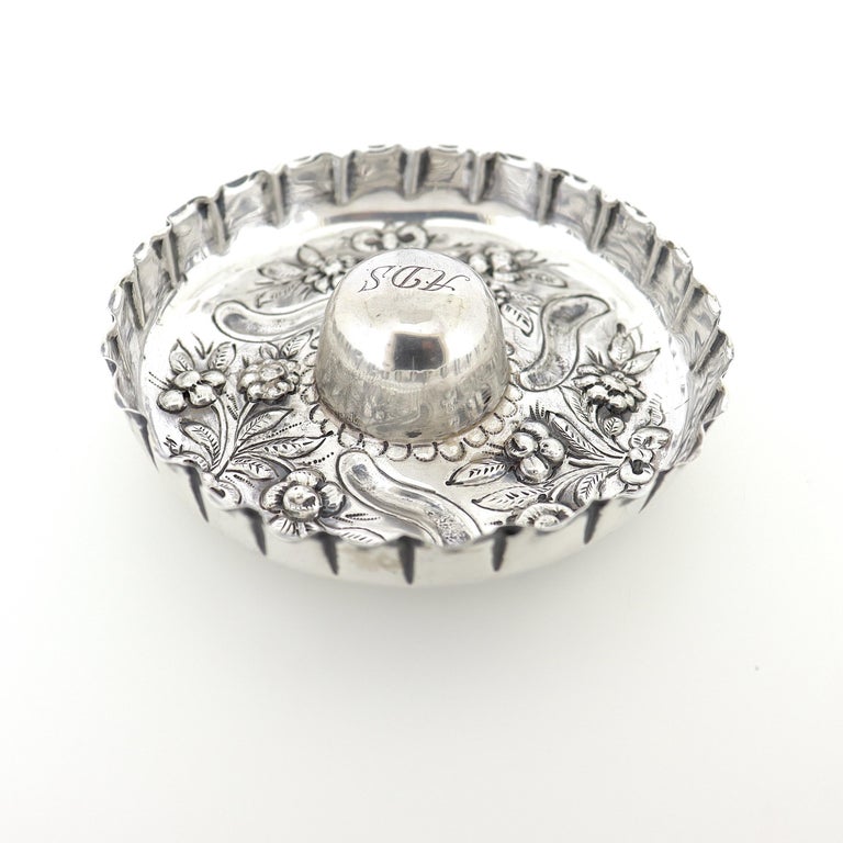 Antique English Sterling Silver Repousse Ring Stand by William Comyns ...