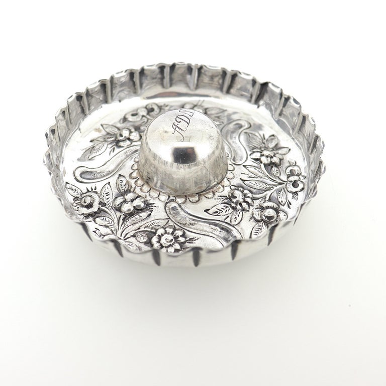 Antique English Sterling Silver Repousse Ring Stand by William Comyns ...
