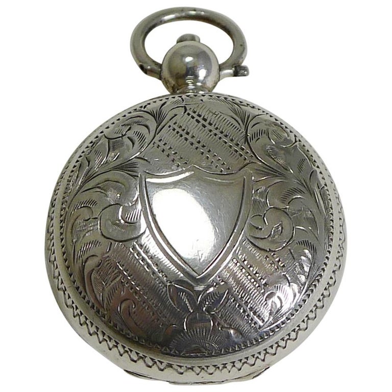 Antique English Sterling Silver Sovereign Case, 1903 at 1stDibs