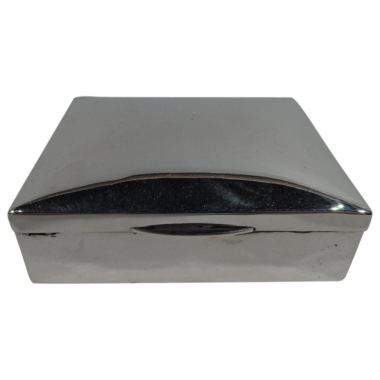 Antique English Sterling Silver Trinket Box For Sale at 1stDibs