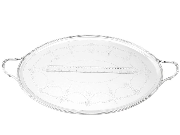 Antique English Sterling Silver Two-Handled Tea Tray, 1925 For Sale at ...