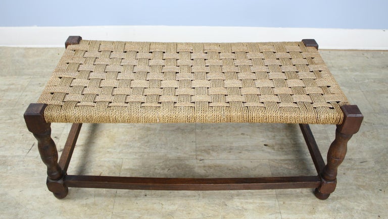 Antique English Turned Leg String Stool at 1stDibs