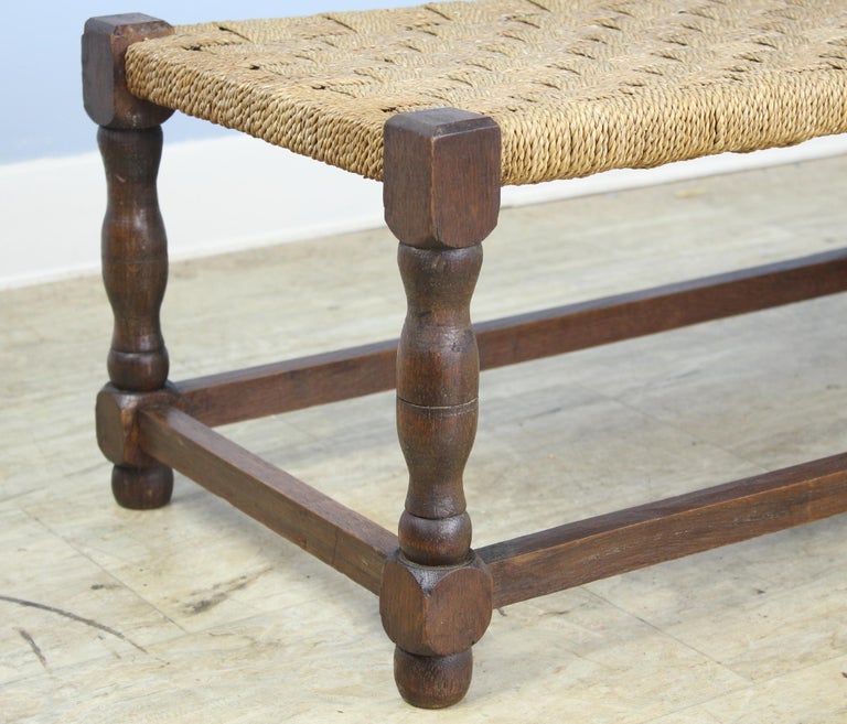 Antique English Turned Leg String Stool For Sale at 1stDibs