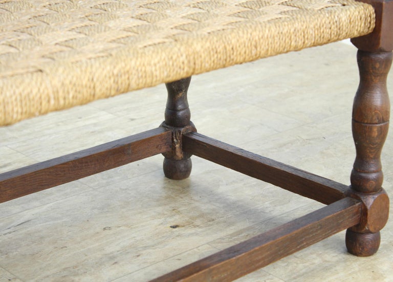 Antique English Turned Leg String Stool at 1stDibs