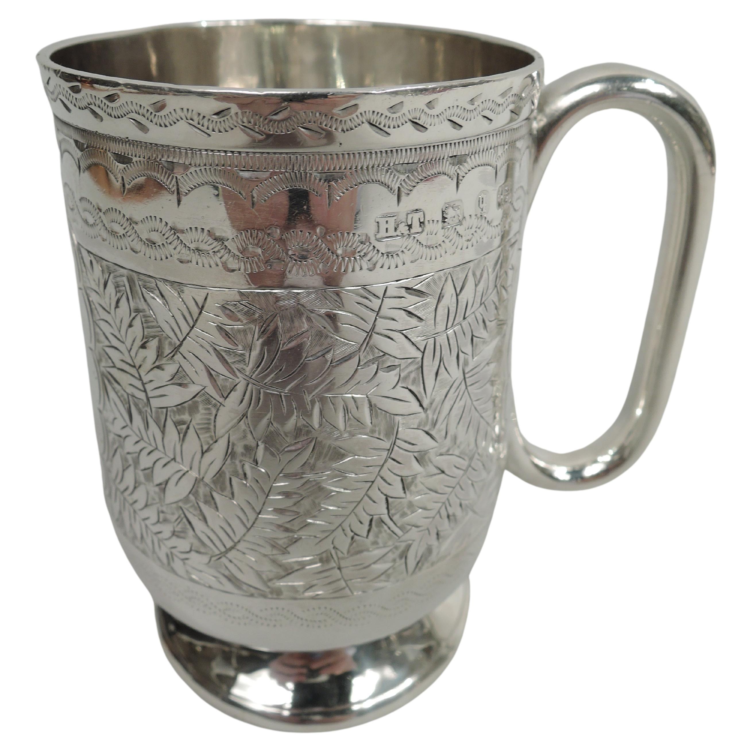 Antique English Victorian Aesthetic Sterling Silver Baby Cup For Sale ...
