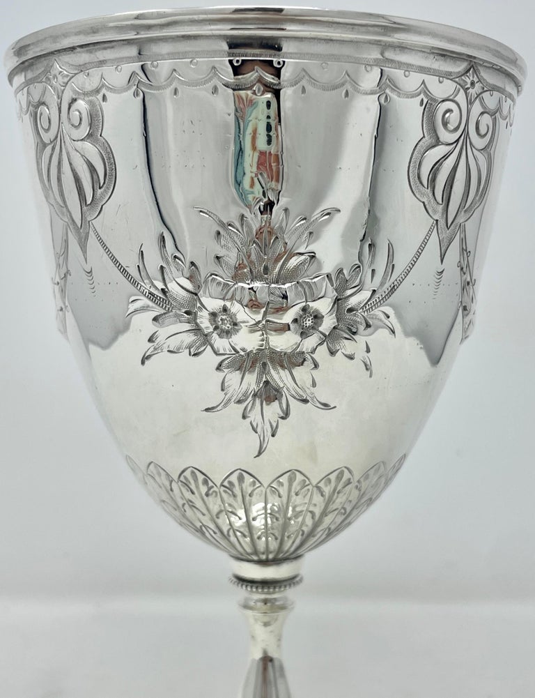 Antique English Victorian Chased Silver-Plated Goblet, Circa 1900. at ...