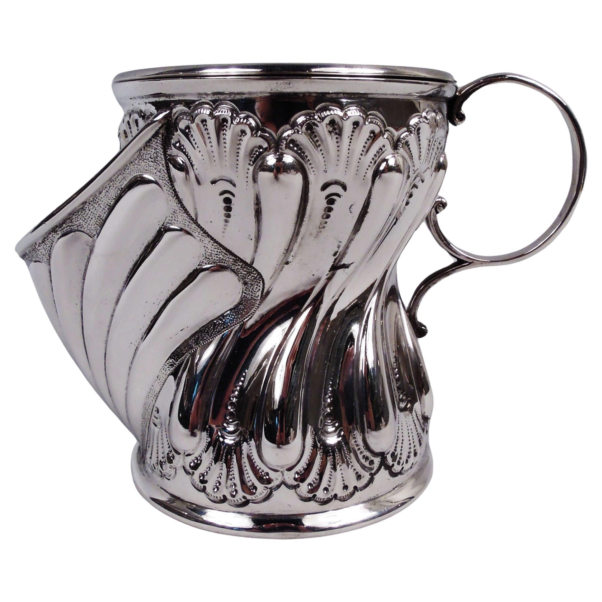 Antique Victorian Sterling Silver Mug For Sale at 1stDibs