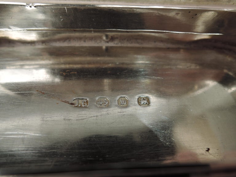 Antique English Victorian Classical Sterling Silver Snuffbox For Sale ...