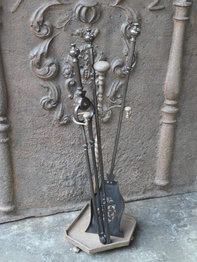 Antique English Victorian Fire Companion Set, 19th C. For Sale at 1stDibs