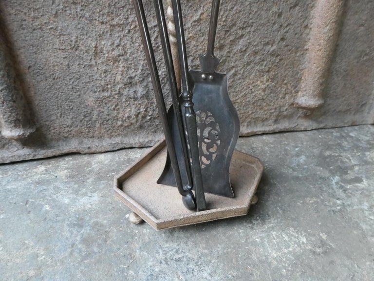 Antique English Victorian Fire Companion Set, 19th C. For Sale at 1stDibs