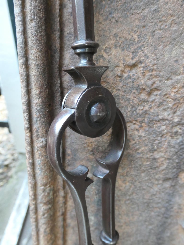 Antique English Victorian Fire Companion Set, 19th C. For Sale at 1stDibs