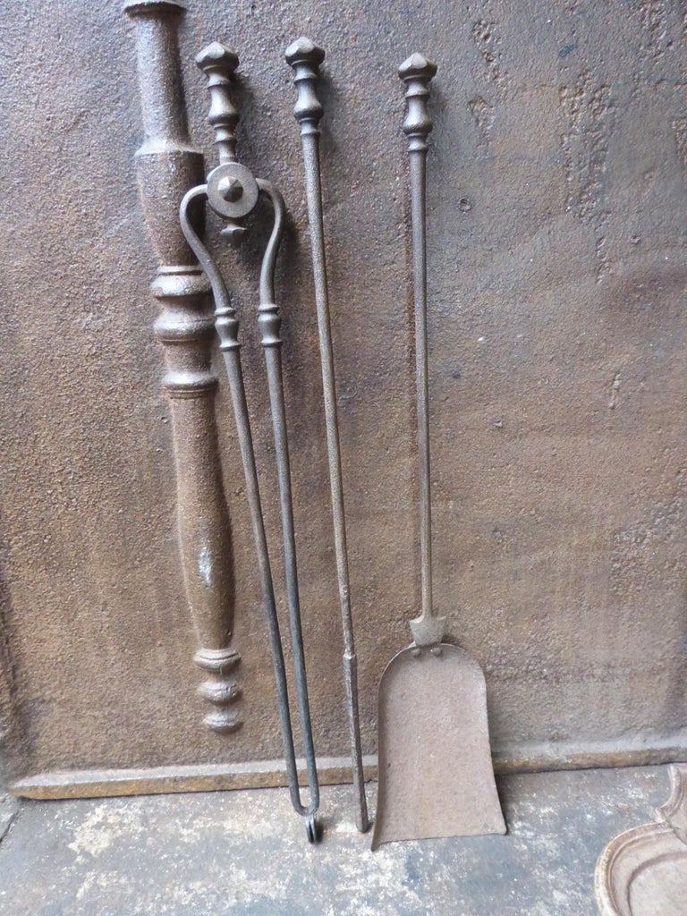 Antique English Victorian Fireplace Tools or Fire Tools, 19th Century ...