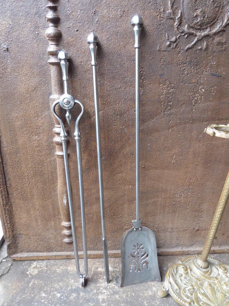 Antique English Victorian Fireplace Tools or Fire Tools, 19th Century ...