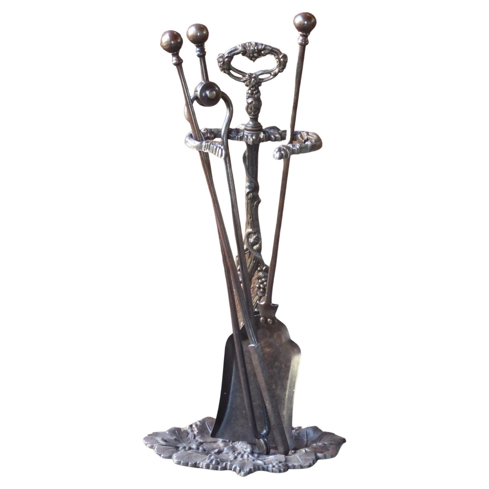 Antique English Victorian Fireplace Tools or Fire Tools, 19th Century ...