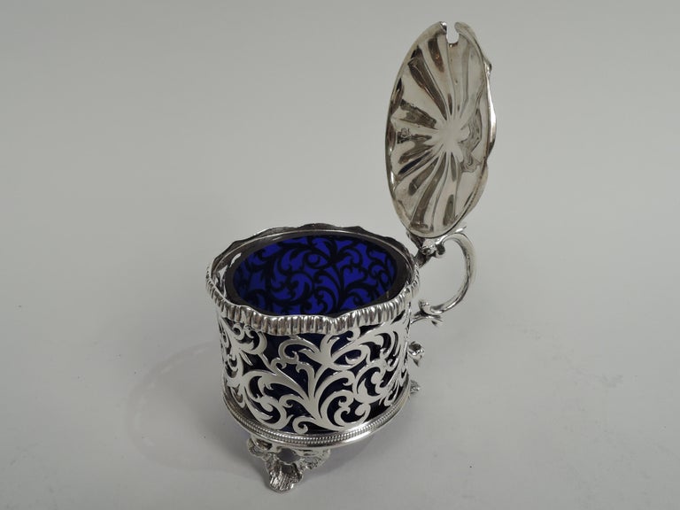 Antique English Victorian Georgian Sterling Silver Mustard Pot For Sale ...