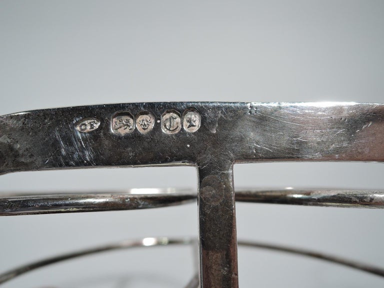 Antique English Victorian Georgian Sterling Silver Toast Rack For Sale ...