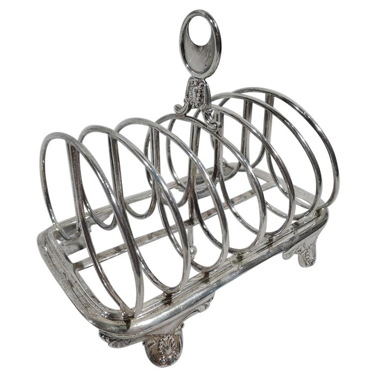 Antique English Victorian Georgian Sterling Silver Toast Rack For Sale ...